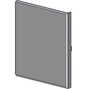 Rollease Square Fascia End Cap Skyline 3" - Grey — RollEase Acmeda Motors